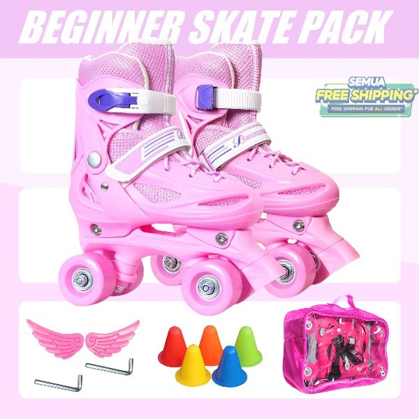 Kasut Roda Budak Perempuan Kids Roller Skate Set for Beginner Girls ...