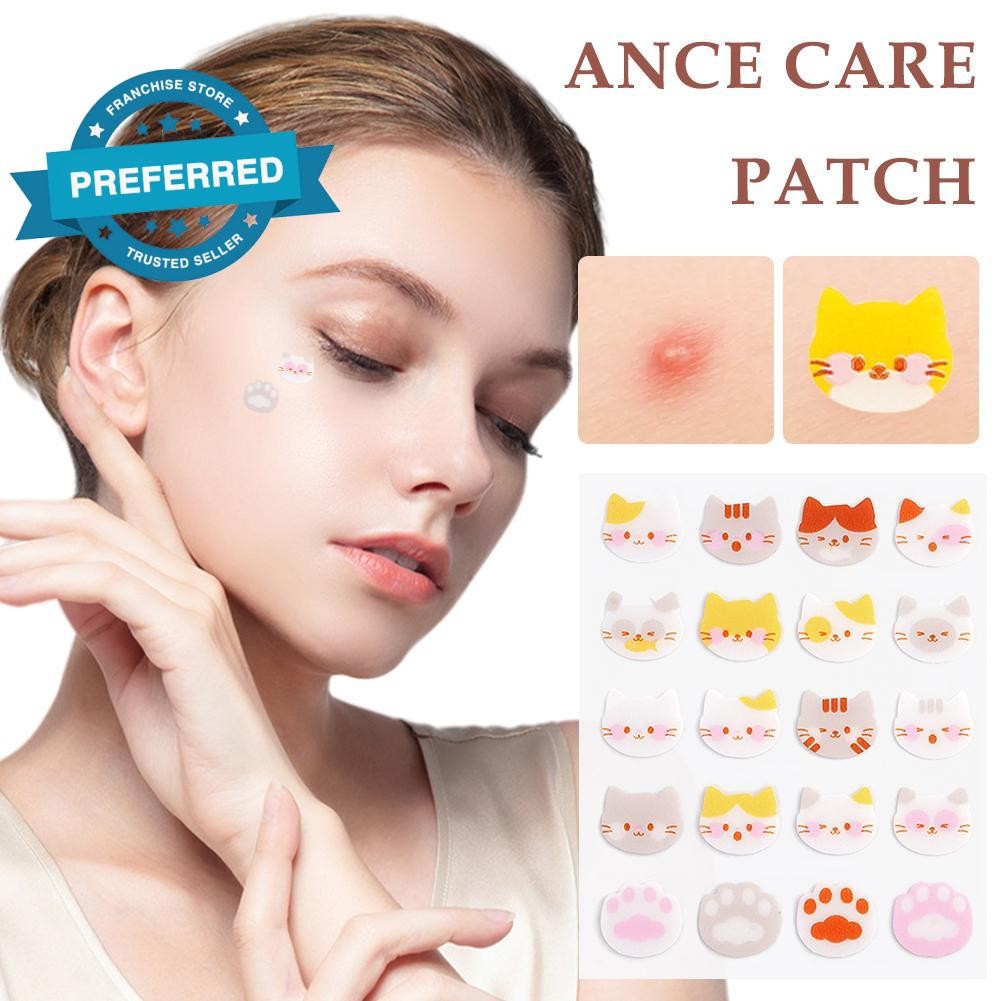 Cartoon Cute Cat Shaped Acne Patches Hydrocolloid Beauty Sticker Acne ...