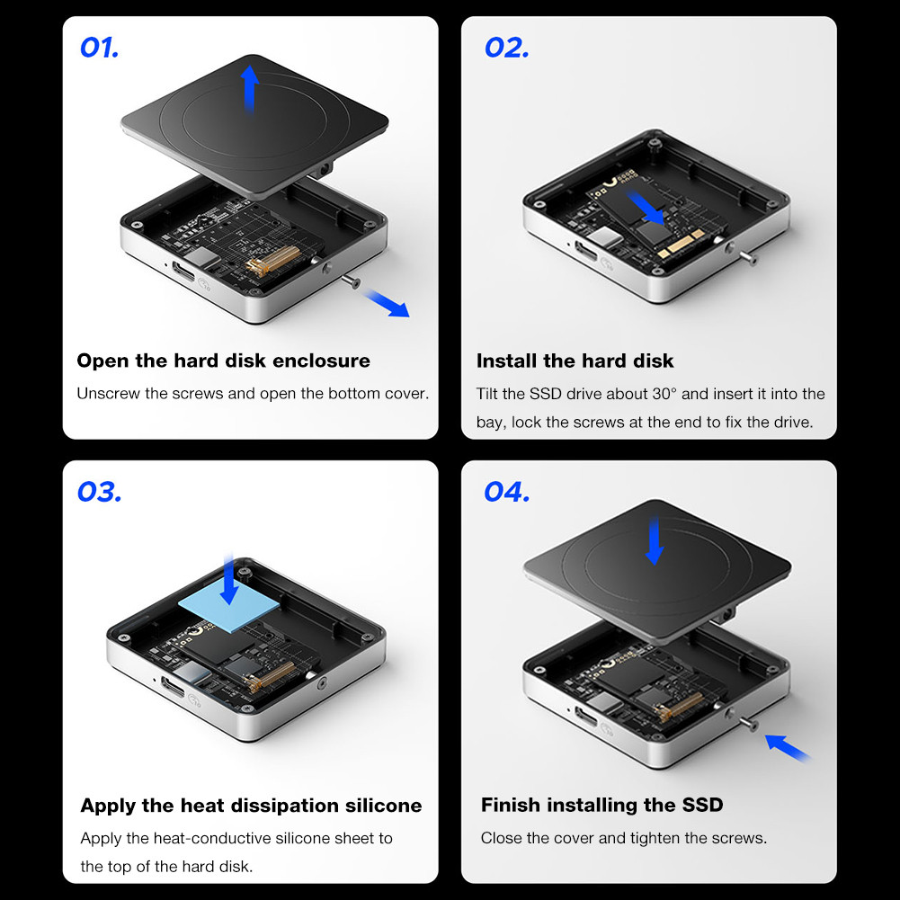 Magnetic 2230 M.2 NVMe SSD Enclosure 2TB Magnetic M.2 SSD Case External ...