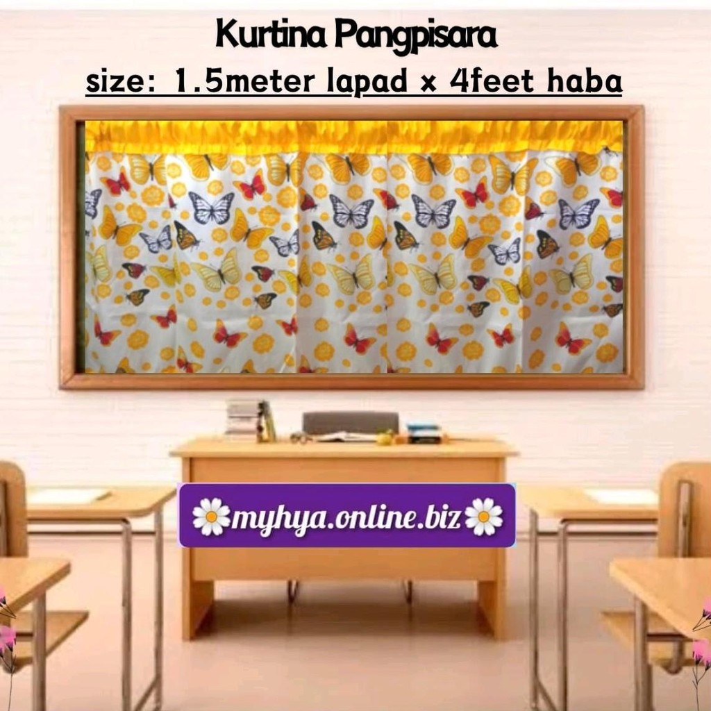 school chalkboard curtain butterfly design/ blackboard curtain 1.5m ...
