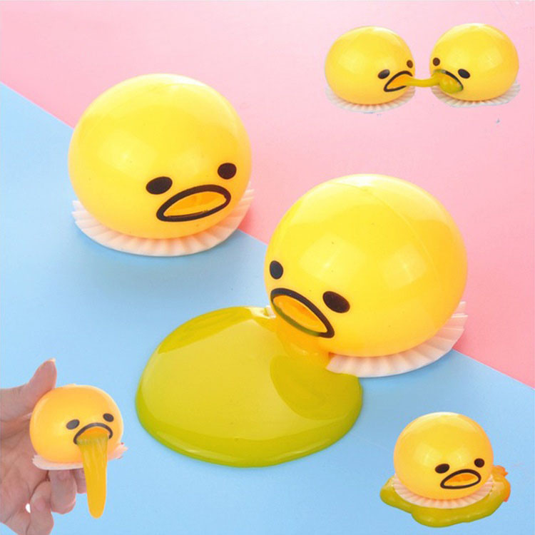 Vomiting Disgusting Egg Yolk Ball Toy Squishy Puking Egg Yolk Stress ...