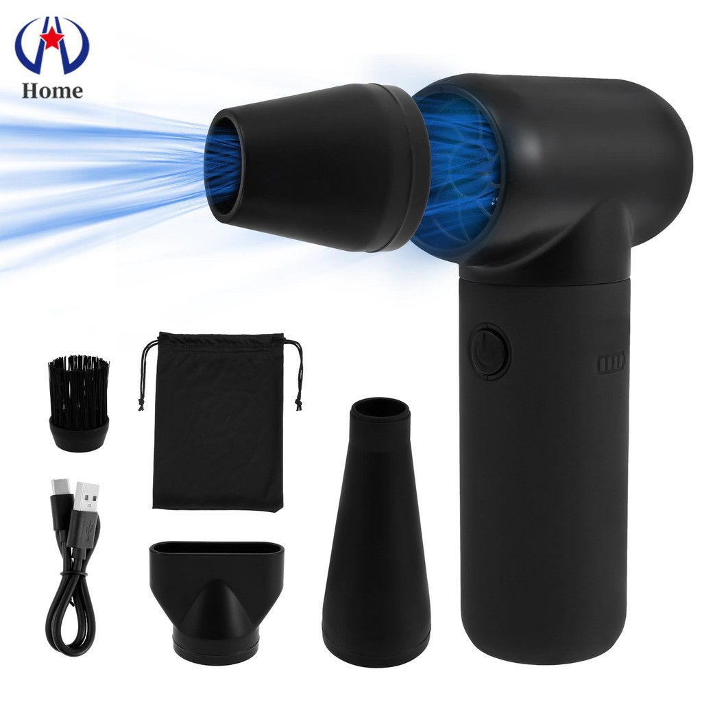 Electric Air Duster 3 Speed Adjustable Mini Jet Blower Rechargeable ...