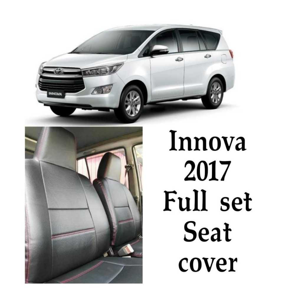 TOYOTA INNOVA E 2017 NO ARMREST WITH 8 HEADREST FULL SET SEAT COVER ...