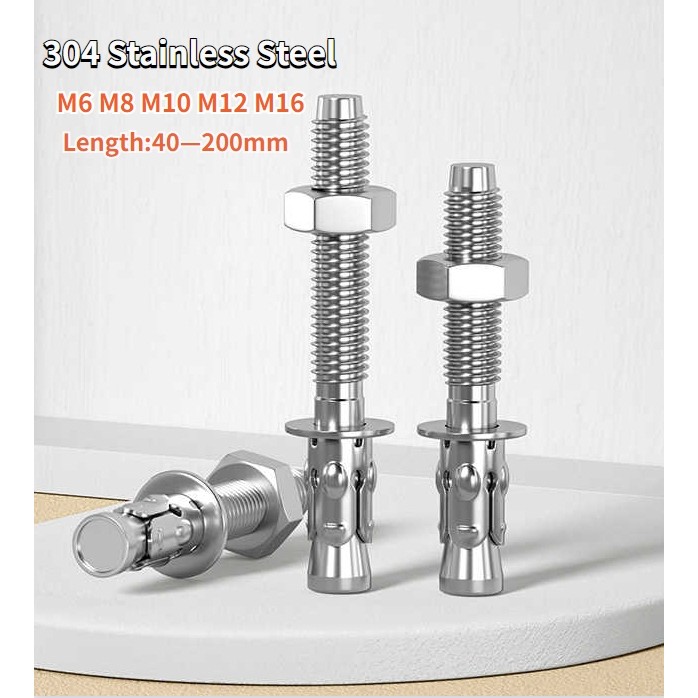 304 Stainless Steel Expansion Screw M6 M8 M10 M12 M16 Car Repair Gecko Expansion Bolt | Shopee ...