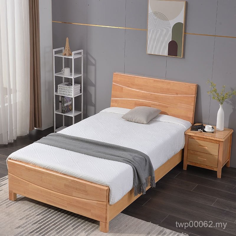 Katil pangsapuri katil oak minimalis moden 1.2 m katil single double 1. ...