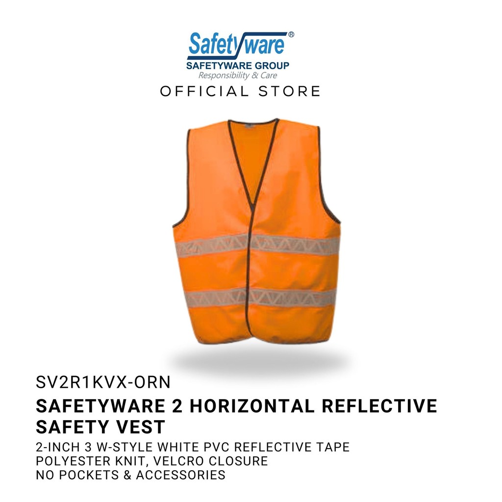 SAFETYWARE 2 Horizontal Reflective Safety Vest | Jaket Keselamatan ...