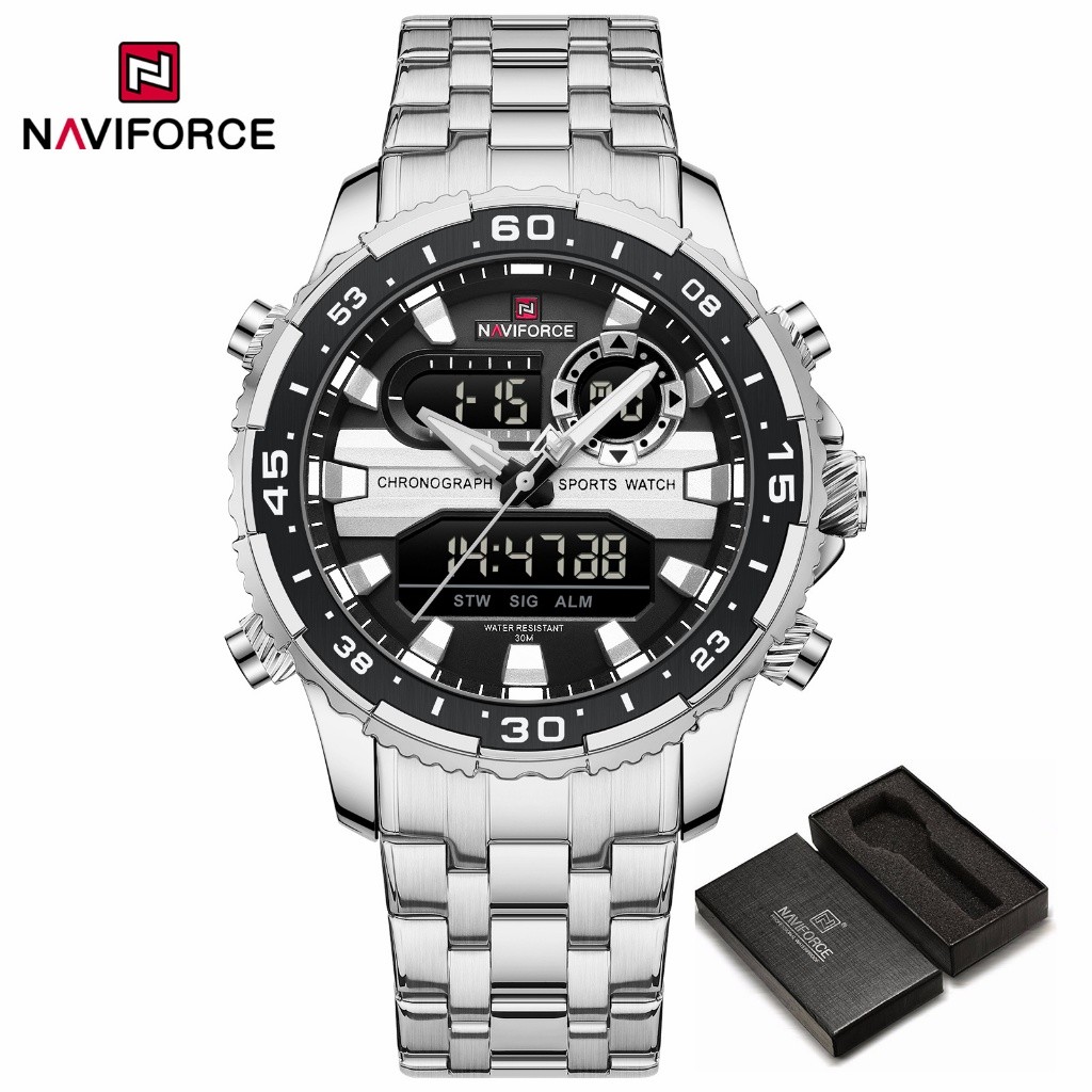 NEW NAVIFORCE Men's Luxury Waterproof Military Quartz Digital Men's ...