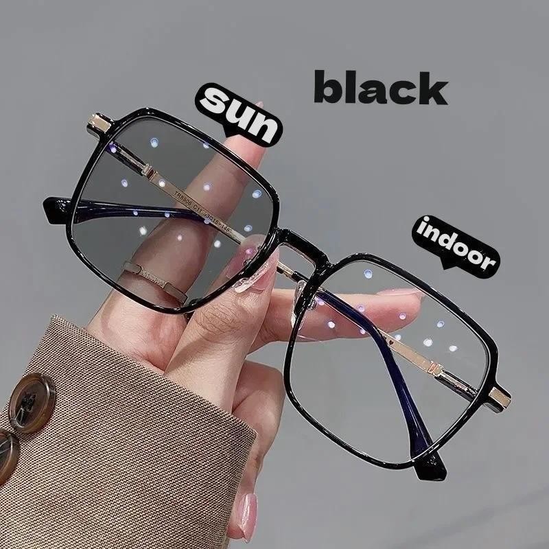 Photochromic Anti Radiation Glasses Change Color Eyeglasses for Woman ...