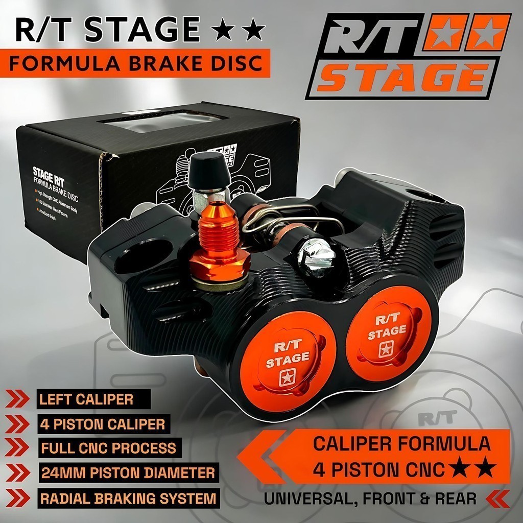 Caliper FORMULA R/T STAGE 4 Piston COIN Left Full Aluminum CNC | Shopee ...