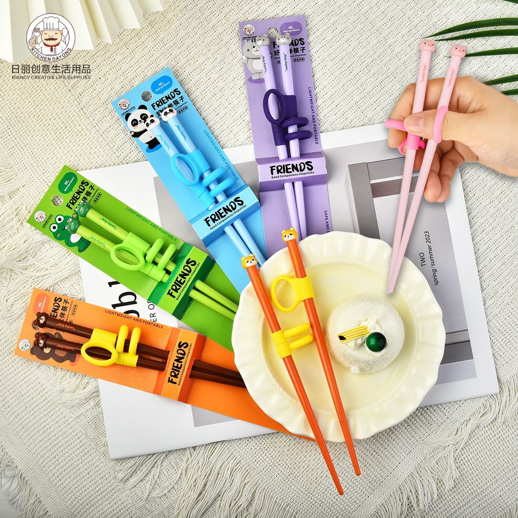 Practicing Chopsticks Cartoon Chopsticks Children Feeding Food Grade ...