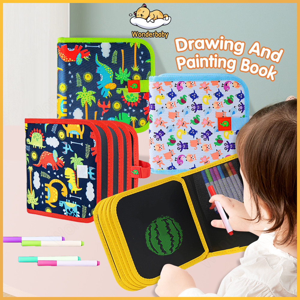 Wonderbaby Kids Reusable Doodle Coloring Book for Kid Erasable Erasable ...