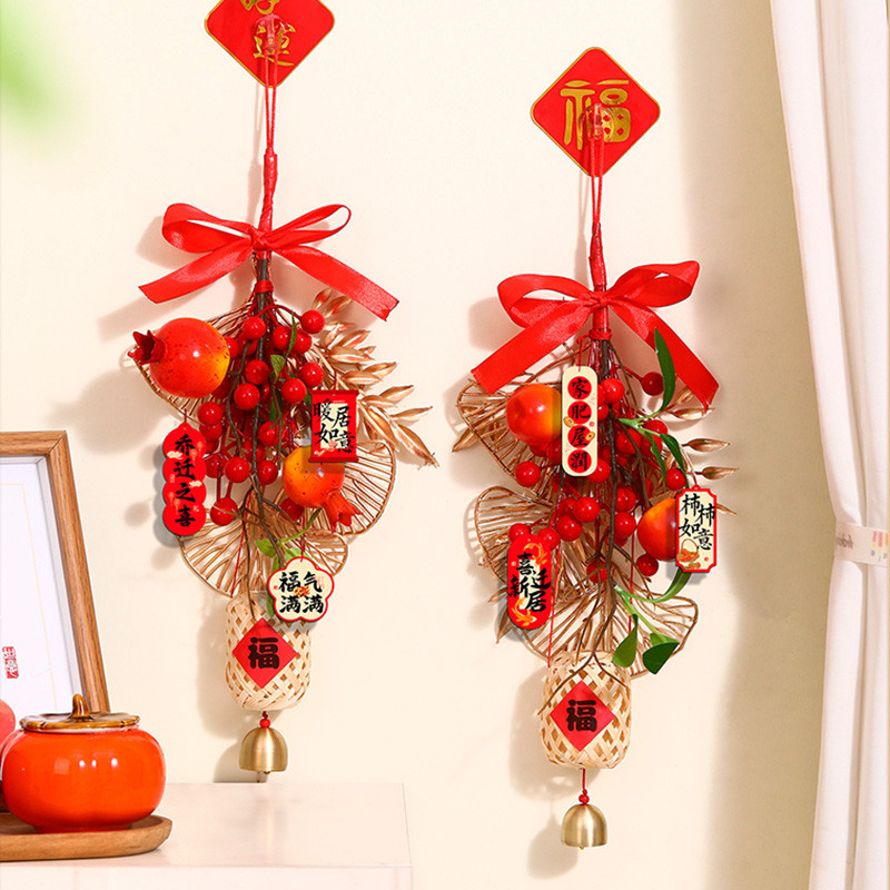Spring Festival Blessing Pendant Chinese Artificial Fruit Hanging ...