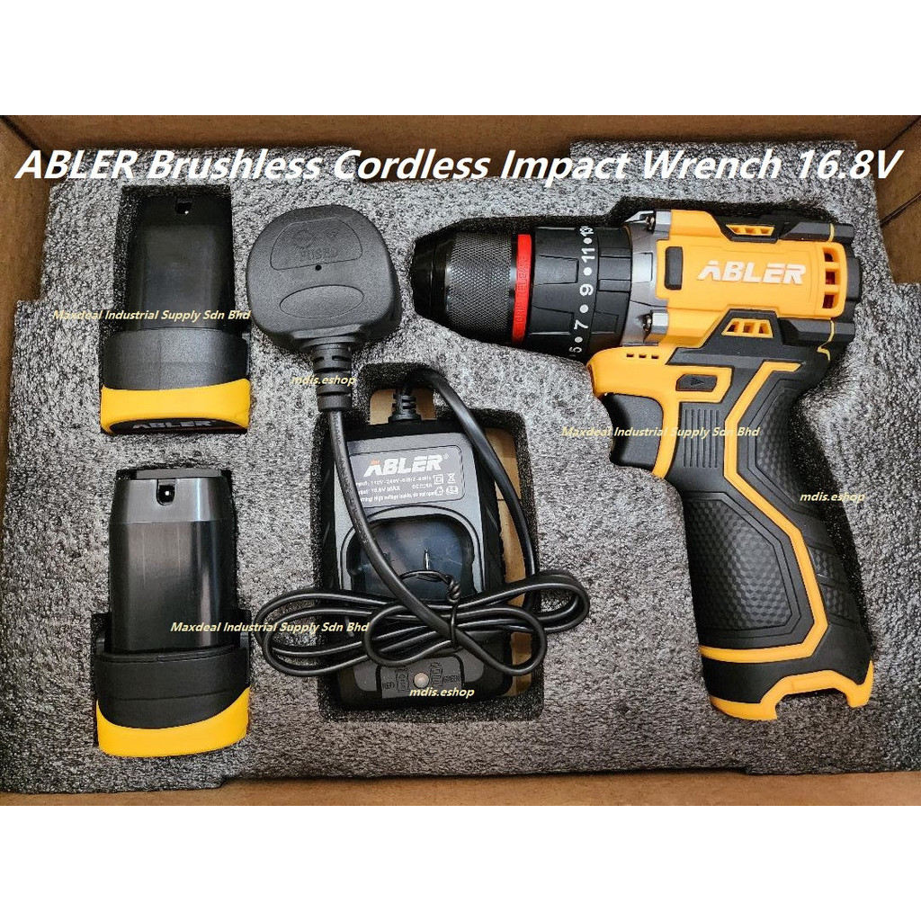 ABLER Professional Cordless Brushless Drill Battery Impact Drill ...