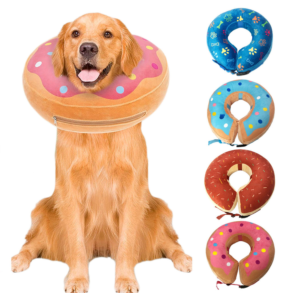 Becrtsog-Pet Inflatable Collar Adjustable Dog After Surgery Recovery ...