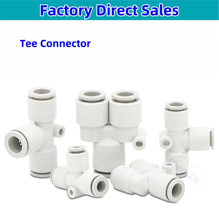 K KQ2U Pneumatic Trachea Connector Tee Quick Plug Y-Type Connector Quick Connector T-Type KQ2T04 ...