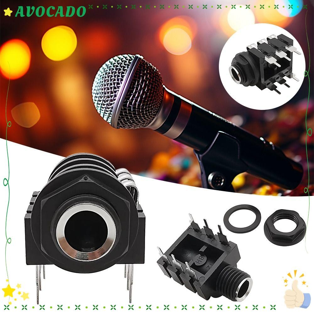 AVOCADD Stereo Female Headphone Socket, 1/4" Dual Channel 6.35mm Jack ...