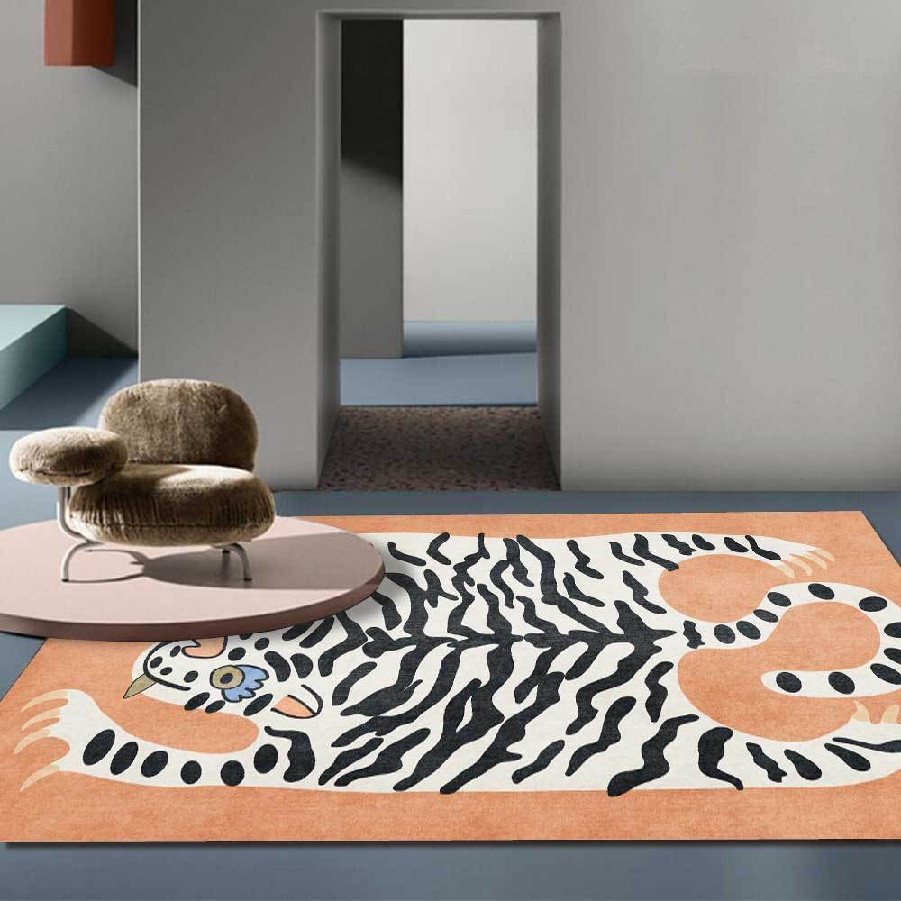 Tiger Leopard Print Carpet 200 * 300cm Cute Cartoon Imitation Tiger ...