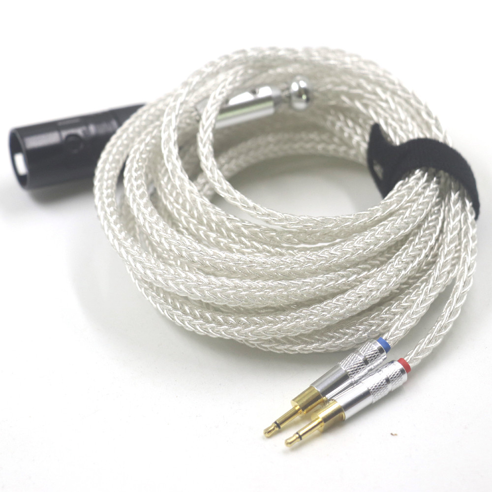 High Quality 16 Cores Pure Silver Headphone Cable For 2x2.5mm hd 700 ...