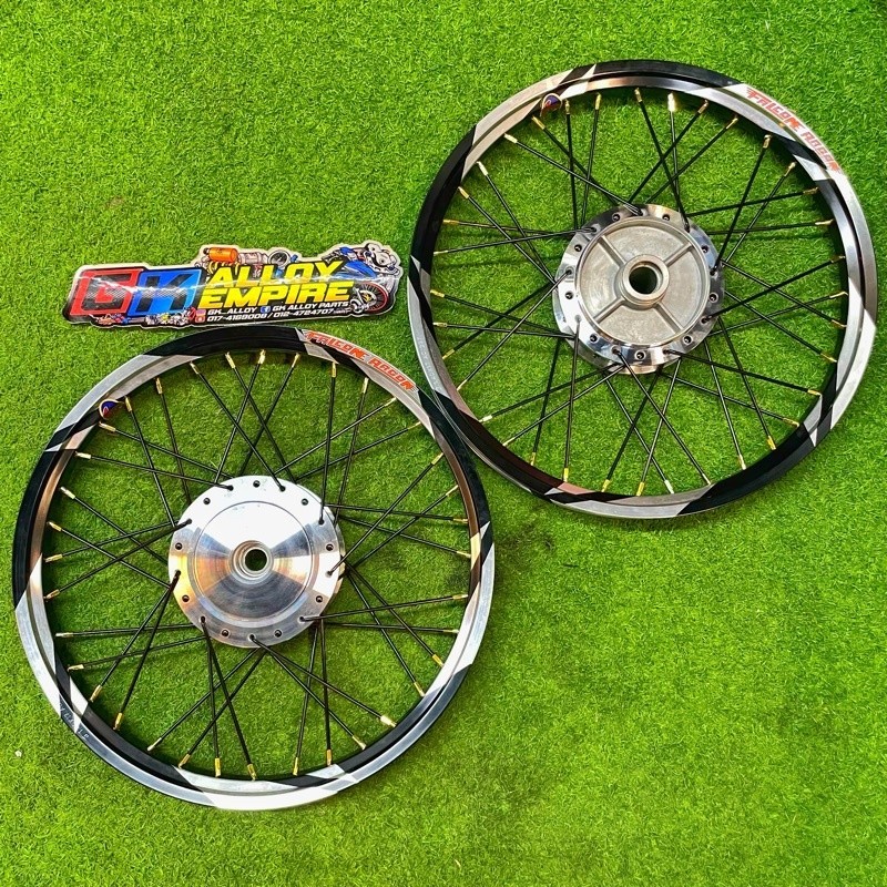 🇹🇭SET RIM ALLOY THUNDER HITAM + HUB CHROM + LIDI BLACK PNP EX5 DREAM ...