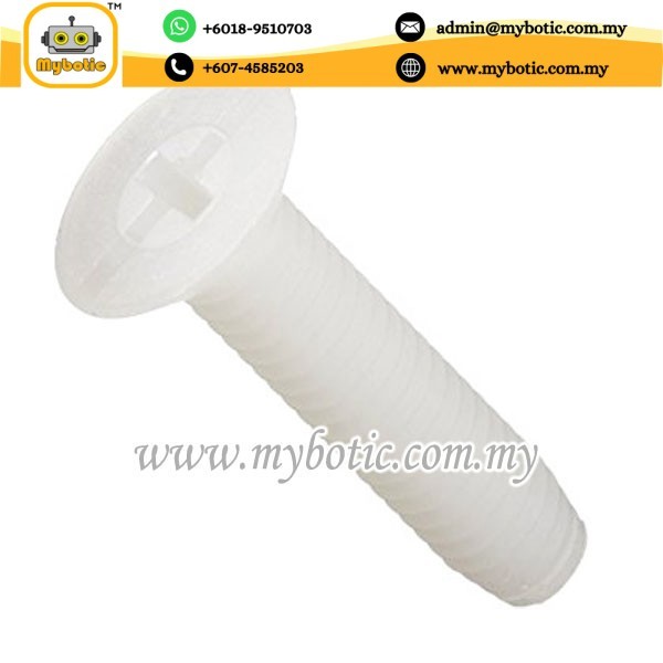 M3 Plastic Flat Head Screw 10mm (10pcs) | Shopee Malaysia