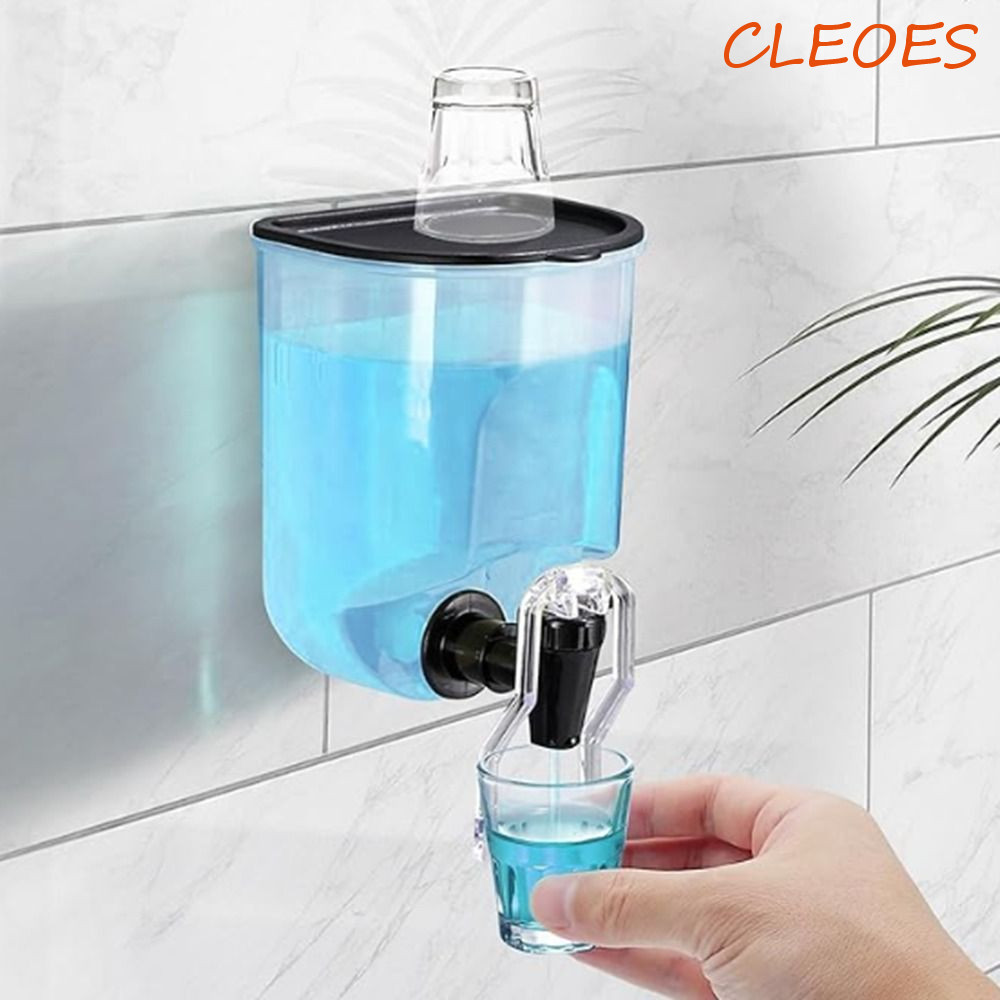 CLEOES Liquid Toothpaste Container, Plastic Black Mouthwash Dispenser ...