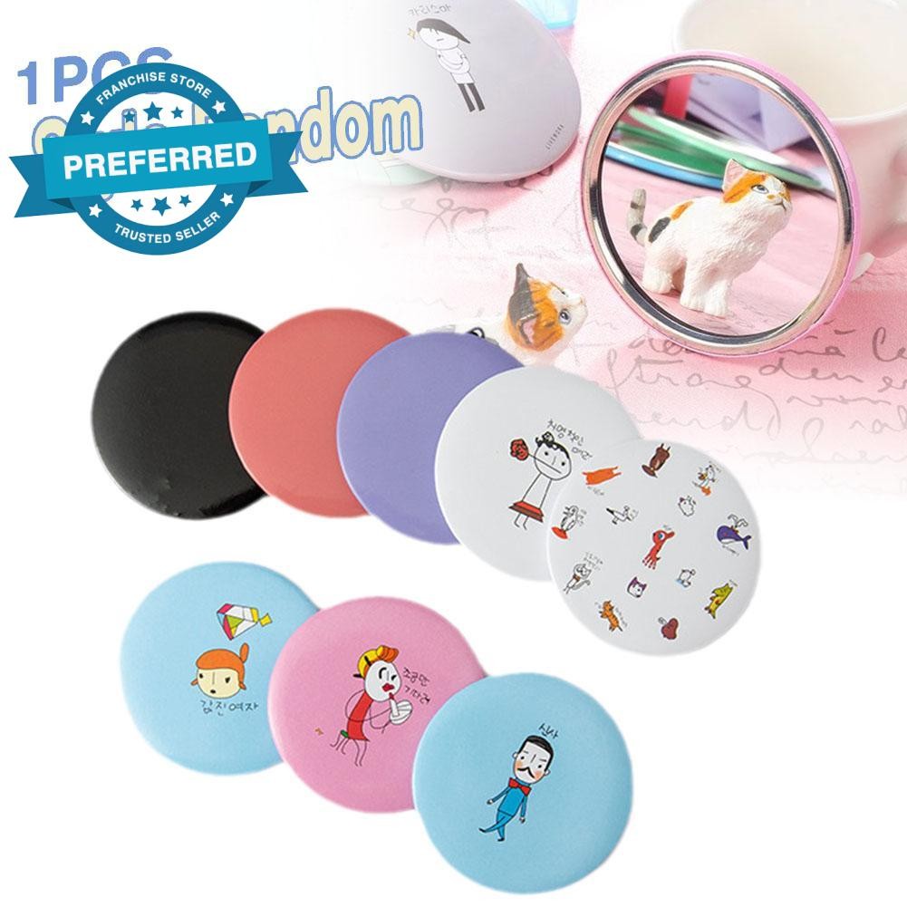 Cute Mini Cartoon Makeup Mirror Portable Small Round Mirror V0d5 ...