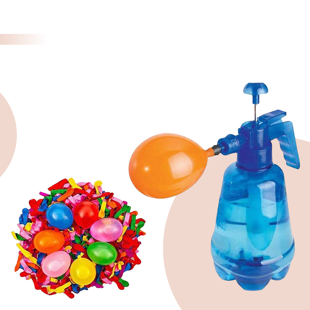 Kids Air Water Bomb Balloon Pump Max Automatic Sealing 500 Balloons ...