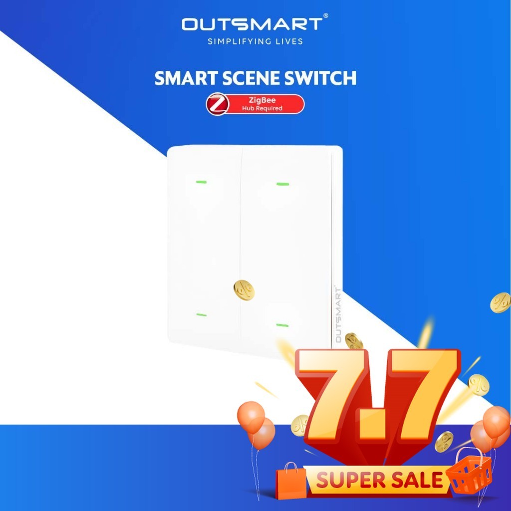 OUTSMART Zigbee Smart Scene Switch Stick Anywhere Gateway Required ...