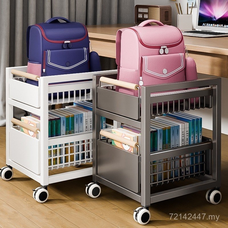 Rak Penyimpanan Beg Sekolah Penyusun Buku Troli Alih Rumah untuk Beg ...