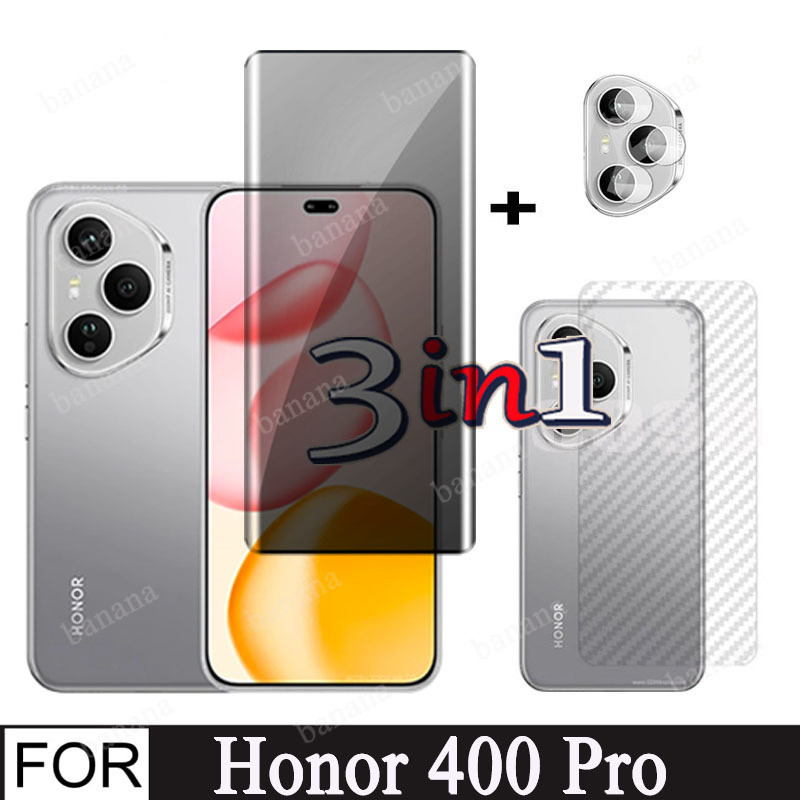 3in1 3D Curved Privacy Tempered Glass For Honor 400 Pro Lite 4G 5G 2025 ...