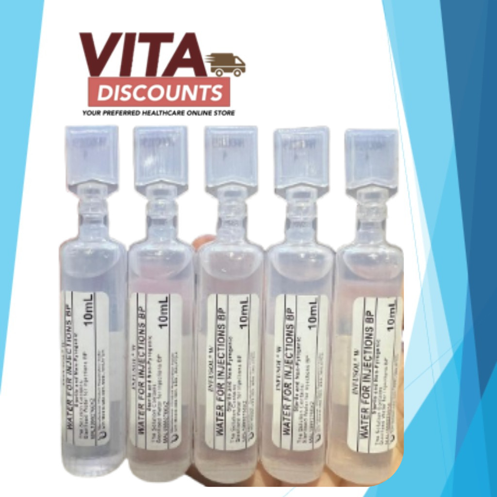 [5S TUBES] INFUSOL W WATER FOR INJECTION BP 10ML 5S EXP06/2025 | Shopee ...