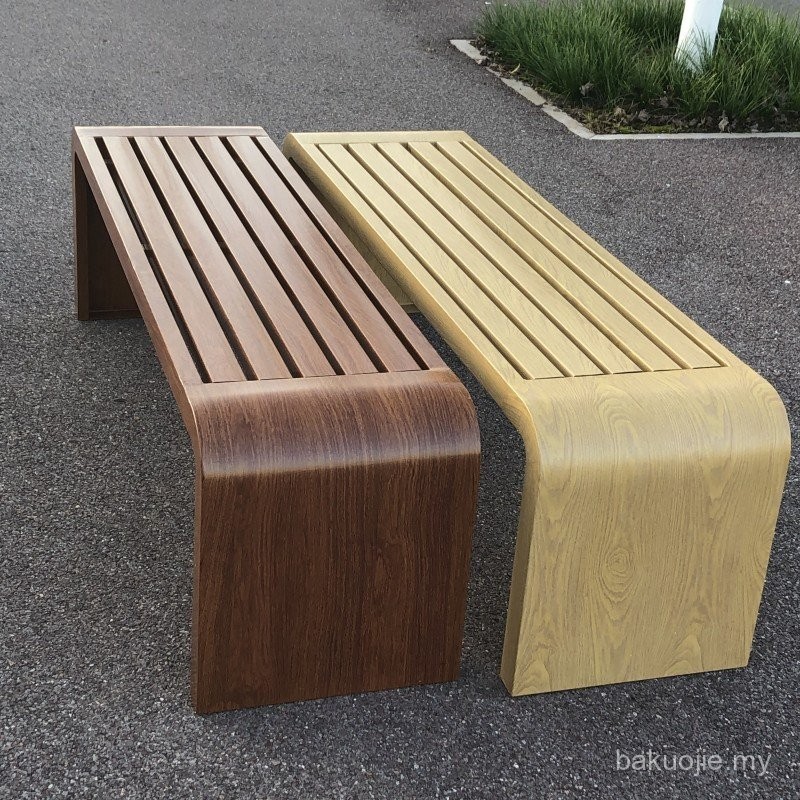 Park Chair Outdoor Bench Bench Bench Preservative Wood Grain Square ...