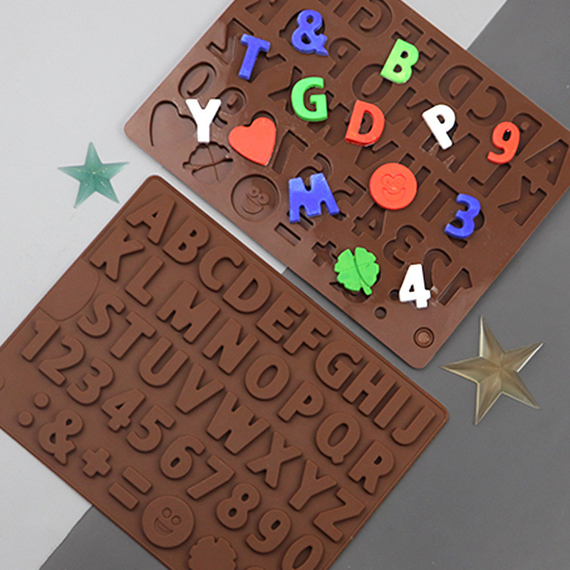 Letter Molds for Chocolate Mini Chocolate Molds Silicone with Number ...