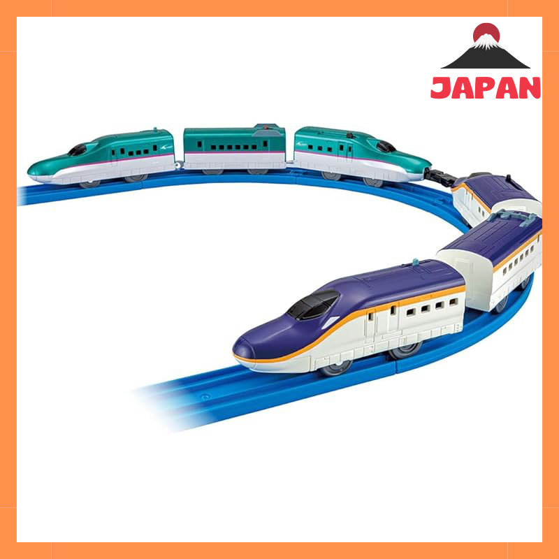 Takara Tomy Plarail E8 Series Shinkansen & E5 Series Shinkansen Coupling Set – Train Toy for ...