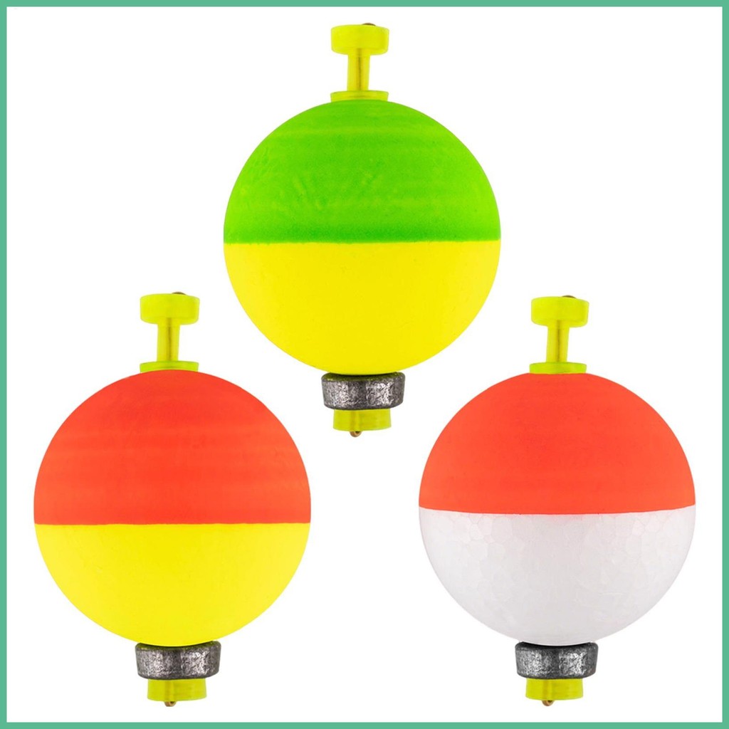Weighted Bobbers for Fishing 10 Pieces Oval Shape Bobbers Balls EVA ...
