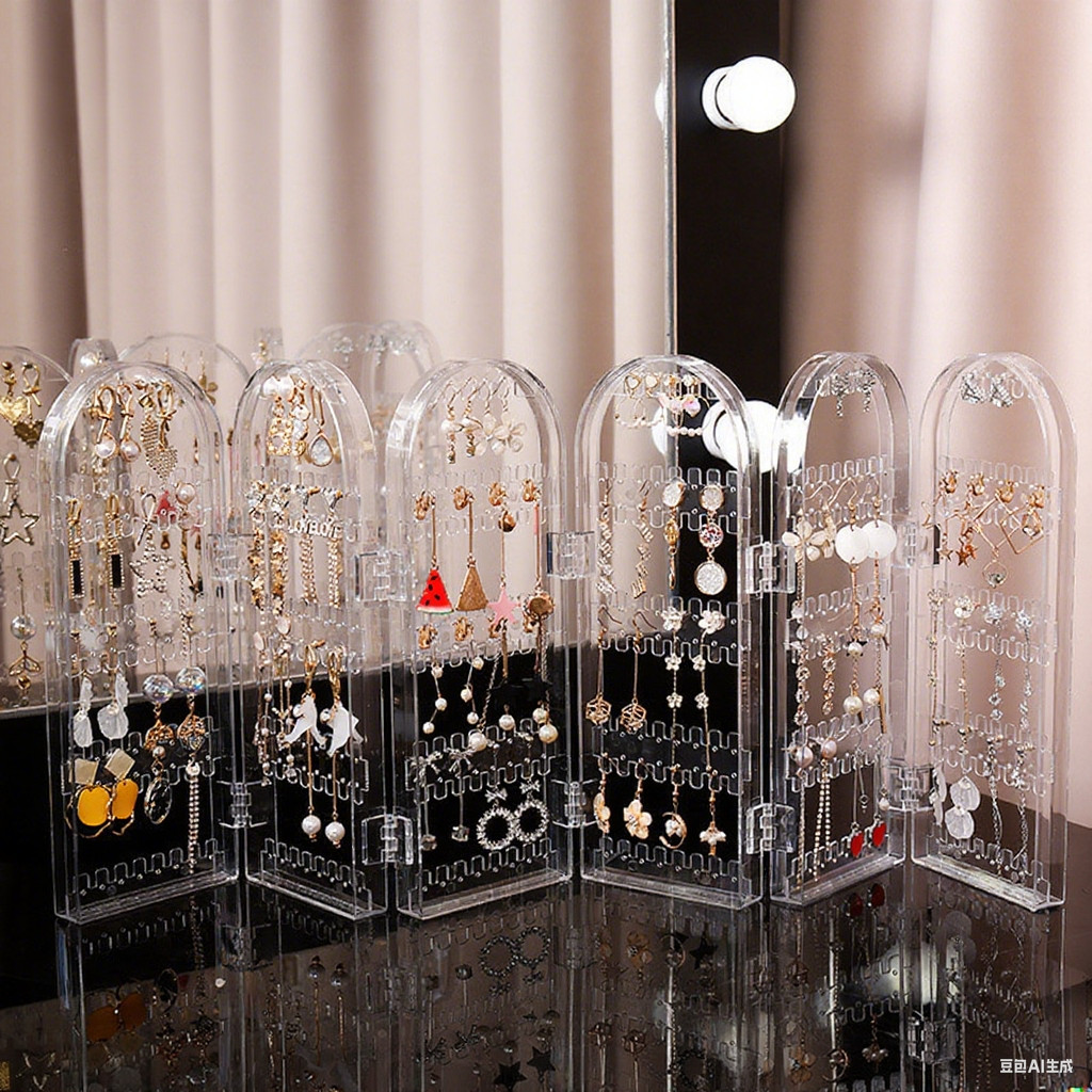 Premium Foldable Earring Display Stand - Freestanding & Hanging Jewelry ...