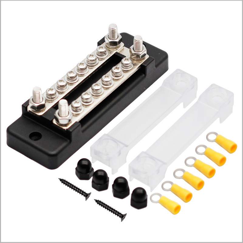 ONEGOL Dual Row 6-Channel Busbar DC 150A High Current Busbar 48V Busbar ...