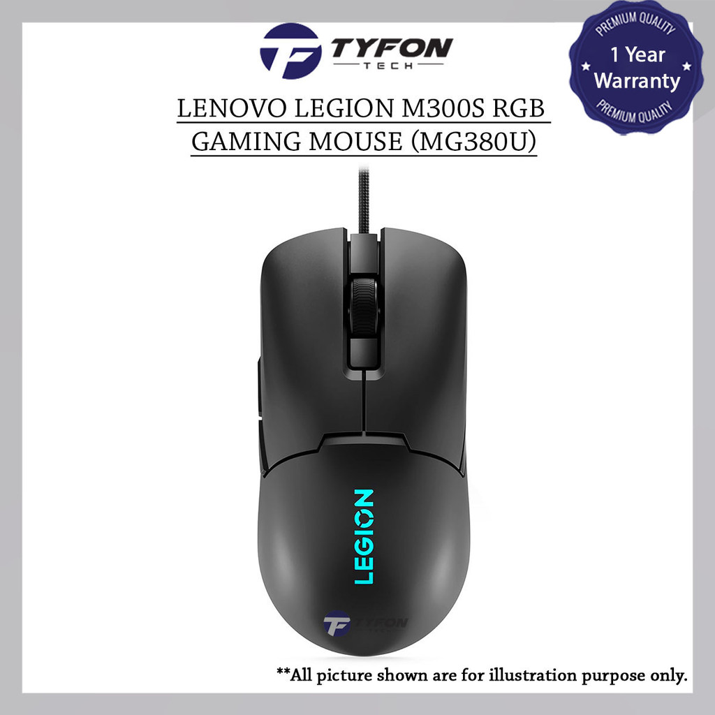 Lenovo Legion M300S Wired RGB Gaming Mouse (Black) | Shopee Malaysia