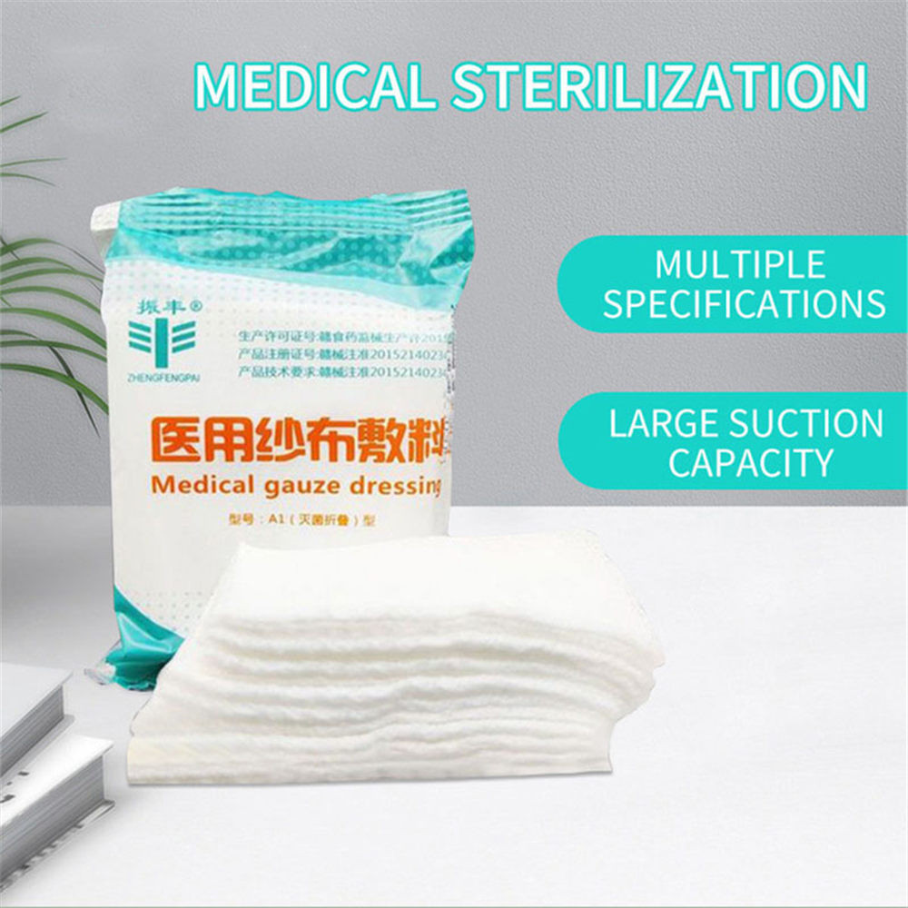 50Pcs/100Pcs Portable Sterile Medical Gauze Block Combat Hemostatic ...