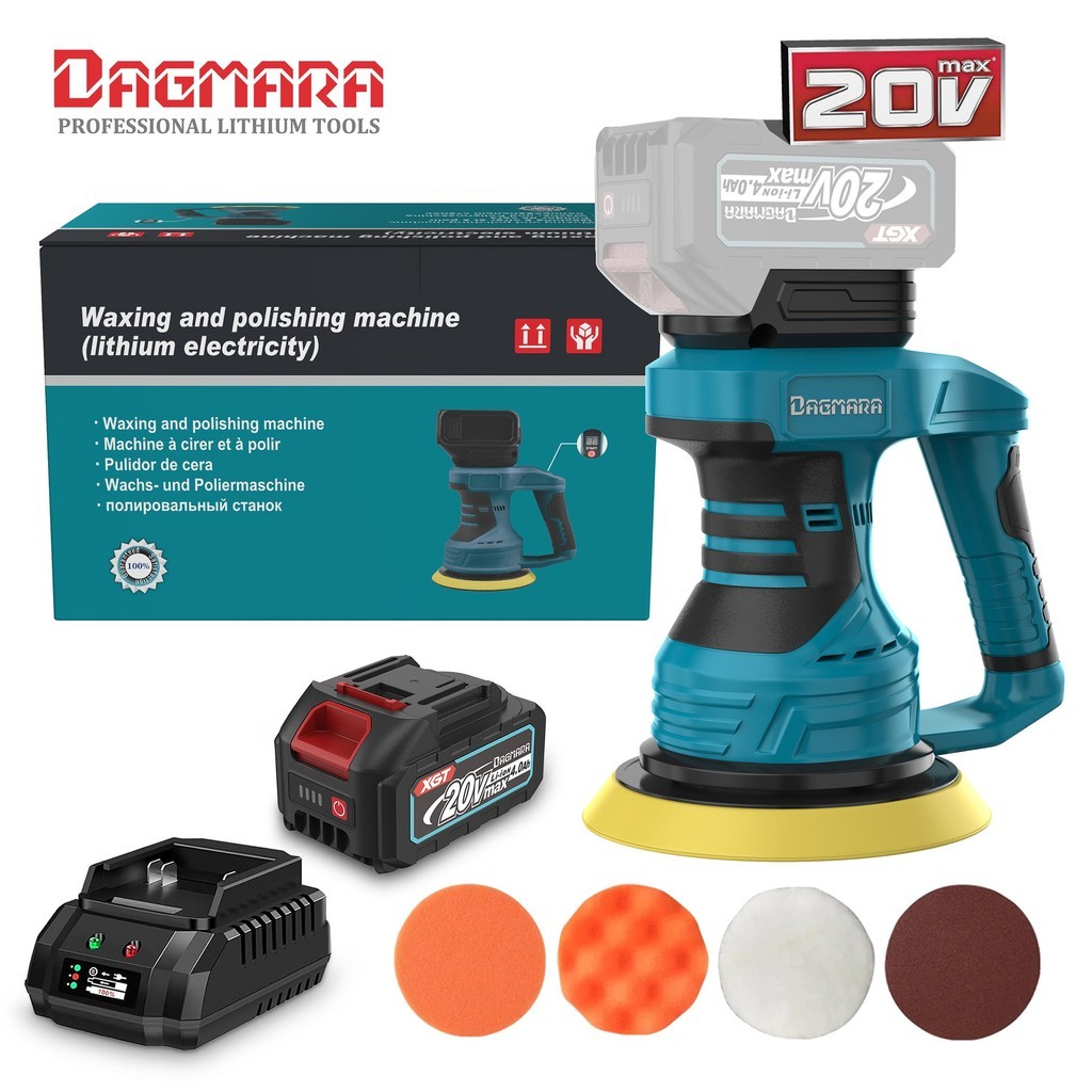 DAGMARA Cordless Dual Action Car Buffer Polisher 5 Inch Portable ...