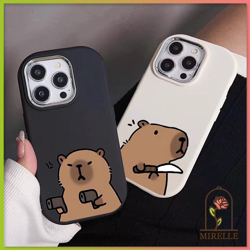 Untuk iphone 16 pro Case 15 11 12 13 14 Capybara Lucu Warna ringkas ...