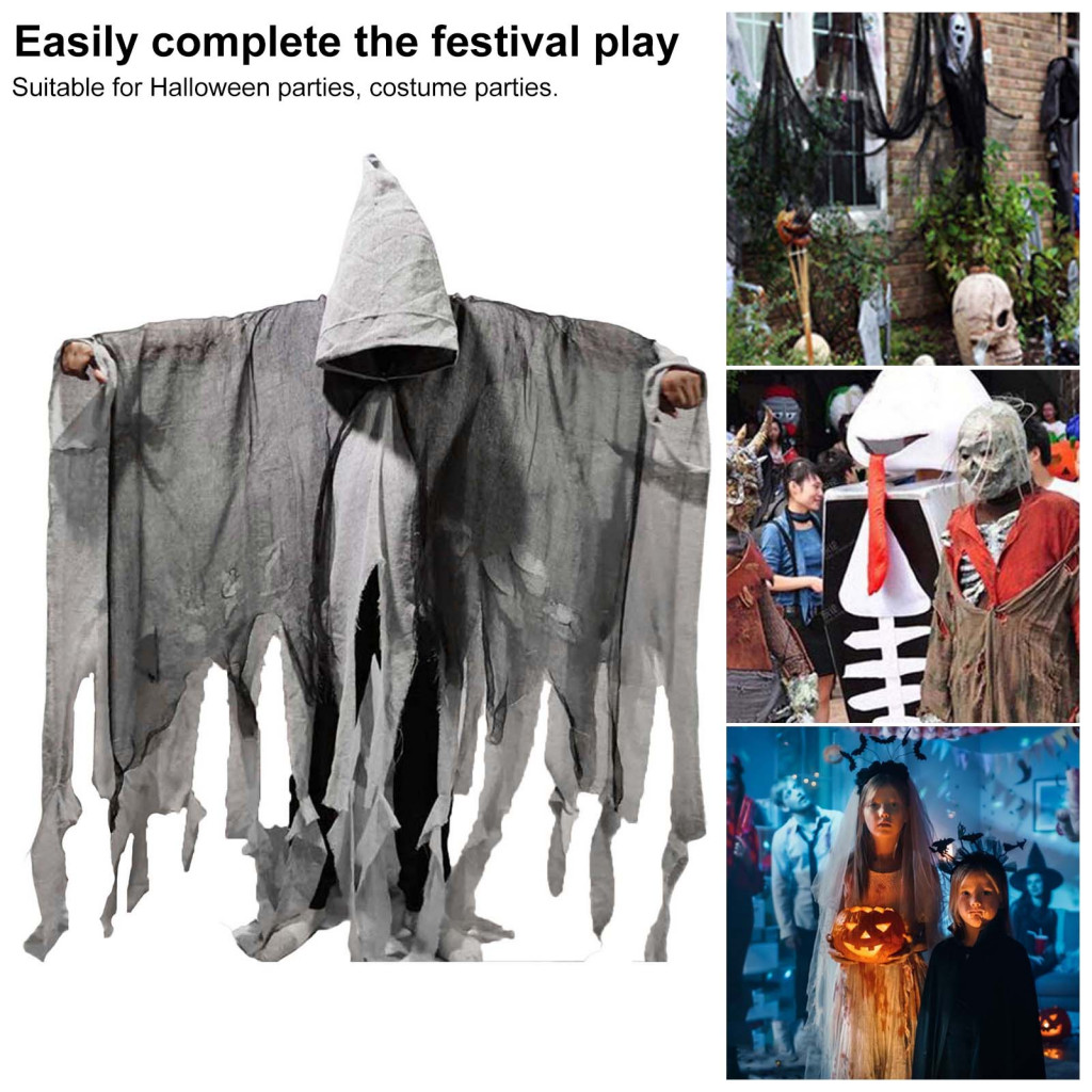 {Newcat} Adult Hooded Cape Gothic Costume Spooky Halloween Cloak for ...