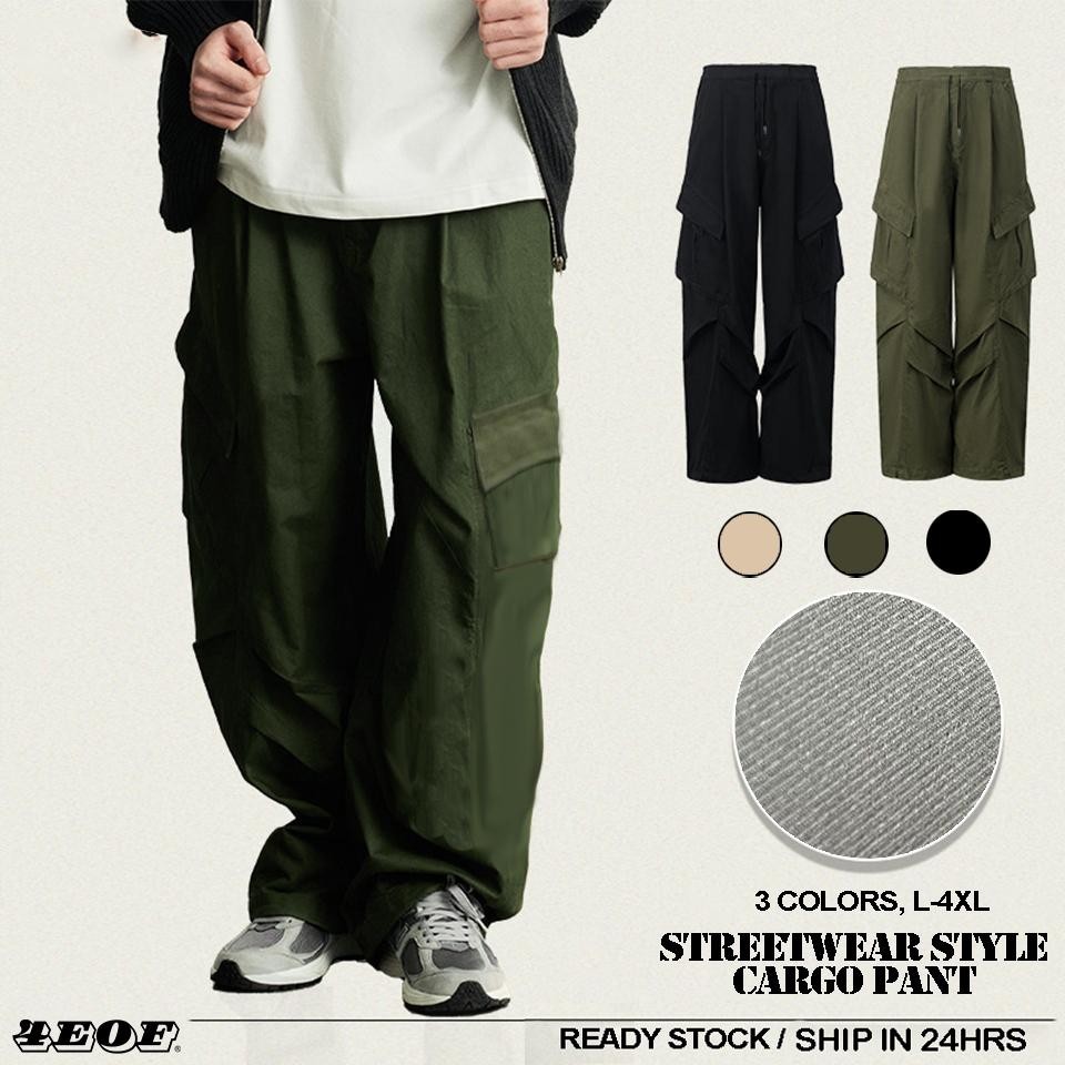 Seluar Cargo Cargo Long Pant Streetwear Trousers Unisex Seluar Panjang ...
