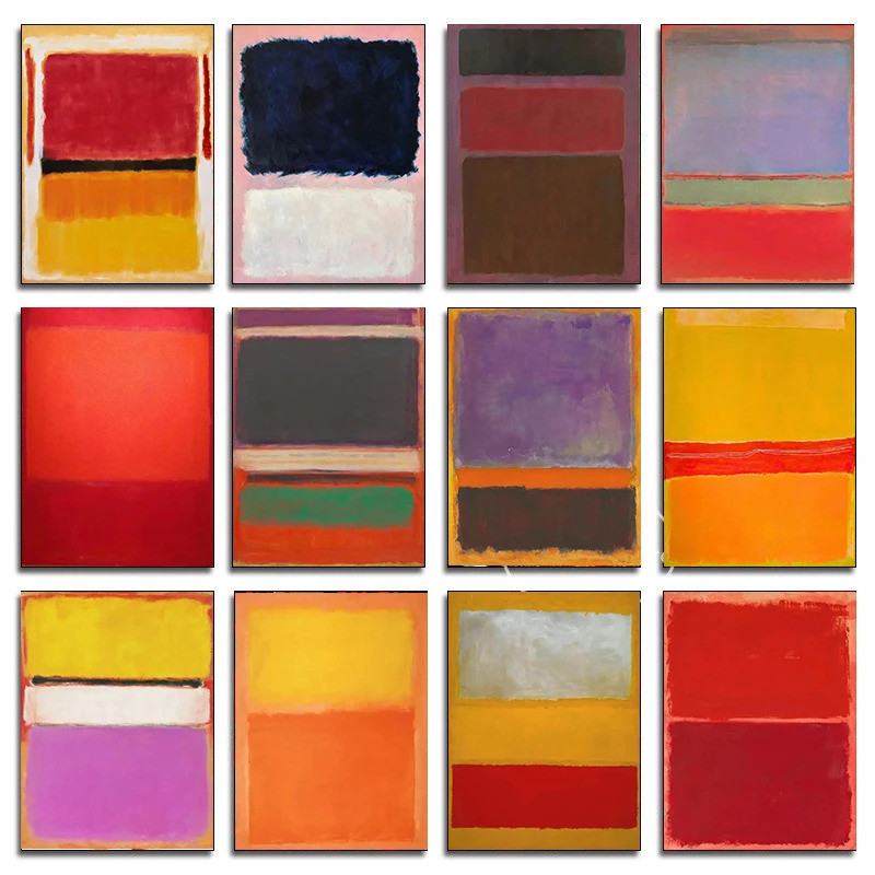 Mark Rothko Poster set cetak abstrak seni percetakan kanvas minimalis ...