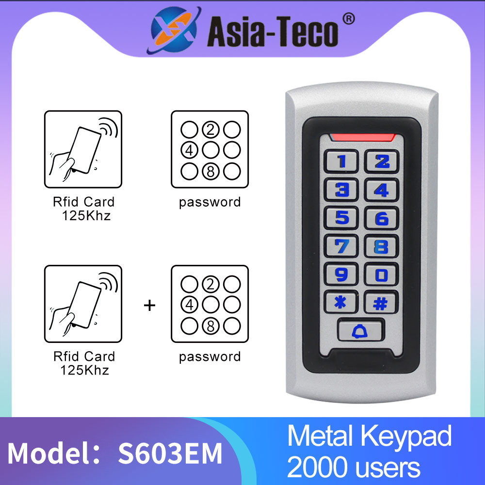 Metal Keypad Wiegand RFID Card Reader for Access Control System ...