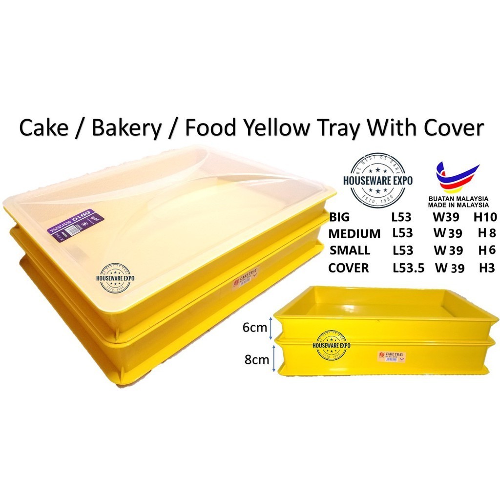 Cake Tray With Cover /Yellow Tray /Bakery Tray/Food Tray/ Cake Tray ...