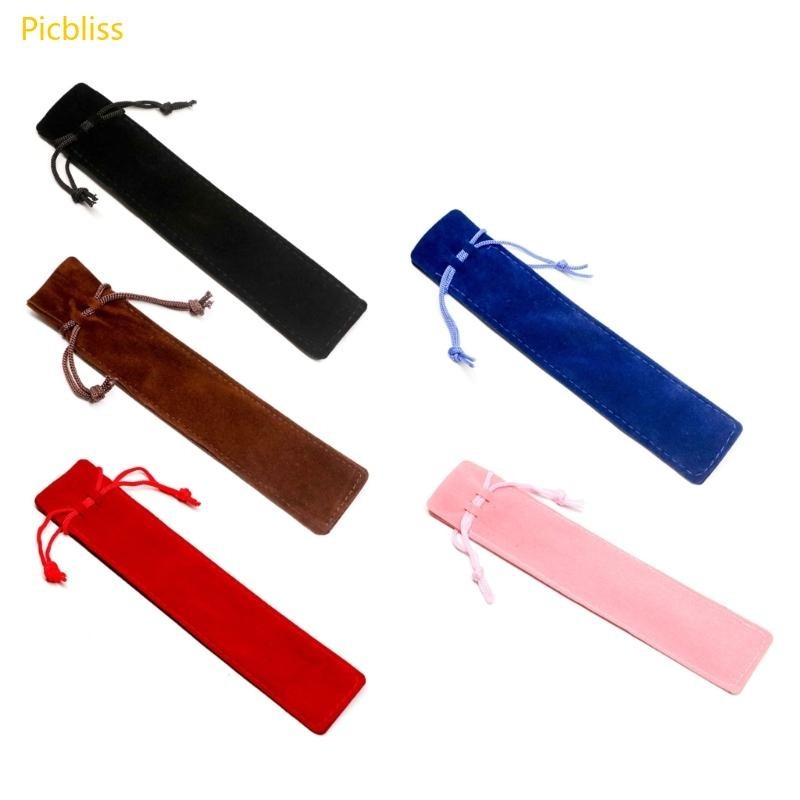 Picbliss Pen Protecting Storing Pen Bag Velvet Single Pen Sleeve Holder ...