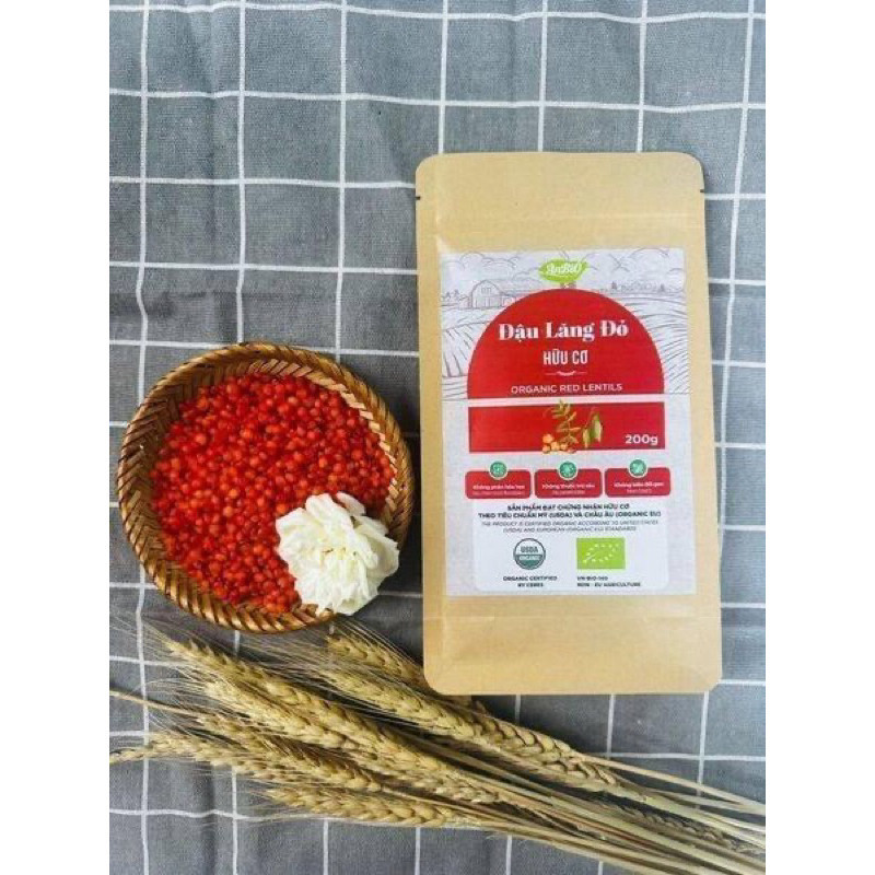 (Organic Beans) Green beans, red lentils, millet, yellow flax seeds ...