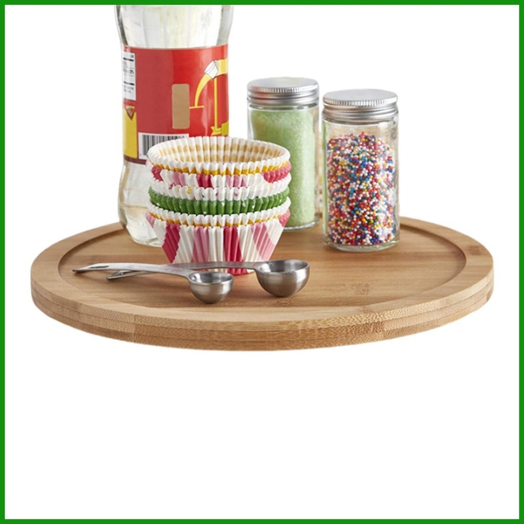 Turntable Condiment Storage Organizer Round Dinner Serving Tray Tray ...