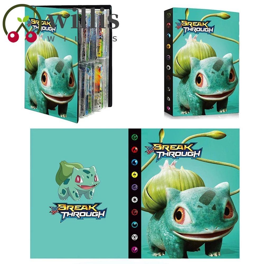 WILLIS Pokemon Cards Album Pokemons Toys Cartoon Pikachu Display Binder ...